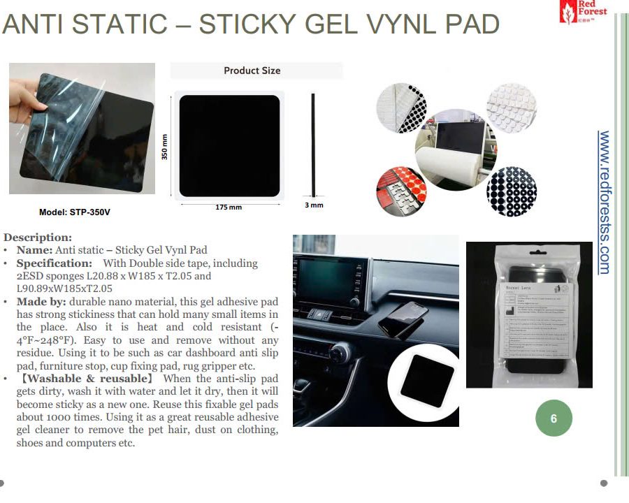 Anti static – Sticky Gel Vynl Pad